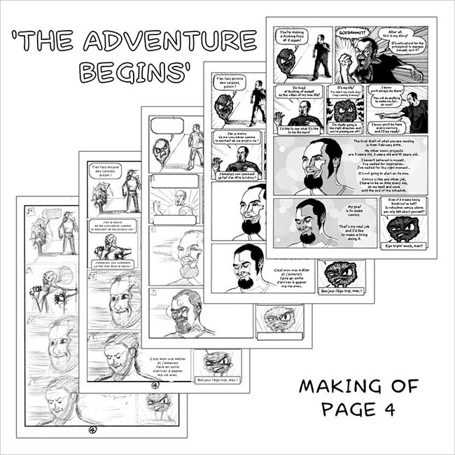 ‘The Adventure Begins’: making of page 4 - Robb webcomics